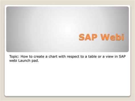 Sap Bo Web Intelligence Basics Pptx Databases Computer Software