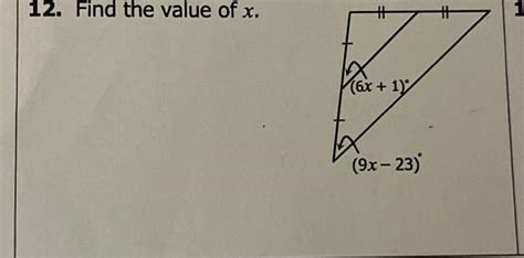 Solved Find The Value Of X Chegg Com