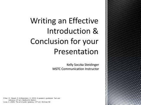 Writing An Effective Introduction For Your Speech Ppt