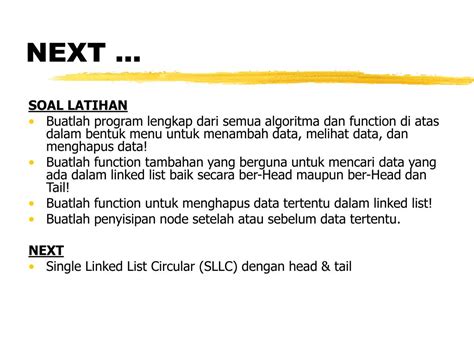 Ppt Struktur Data 6 Single Linked List Non Circular Powerpoint