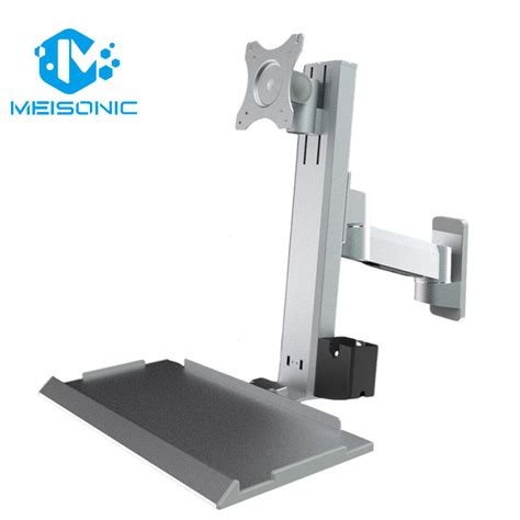 T8 Ma01kb Automation Inspection Machine Use Monitor Mounting Solution Silver Color Monitor Arm