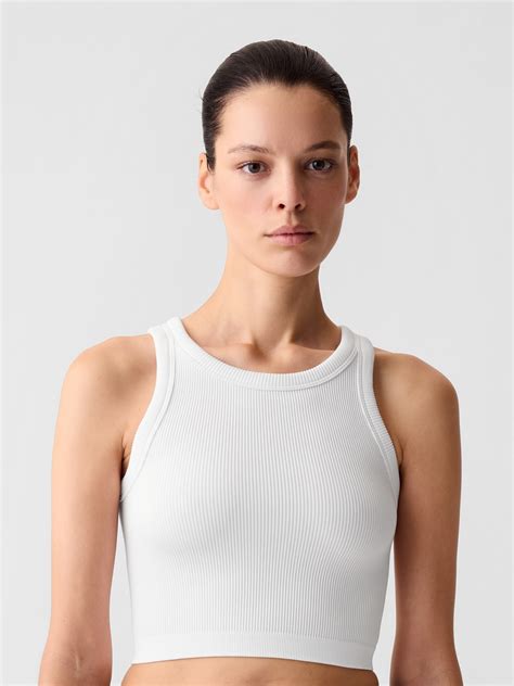 Gapfit Seamless Rib Cropped Halter Tank Top Gap