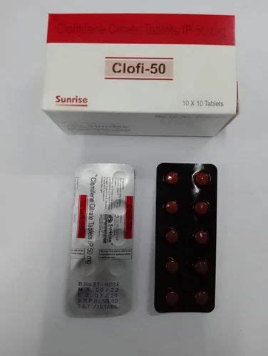 Clomifene Citrate 50mg Tablets Packaging Type Box Packaging Size 10