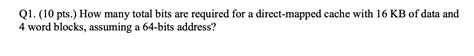[solved] q1 10 pts how many total bits are required f
