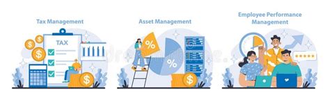 Operational Processes And Technologies Concept Flat Vector Illustration Stock Illustration