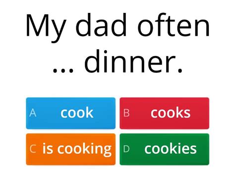 Present Simple Vs Present Continuous Cuestionario