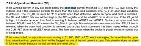 Drv8889 Q1 开路检测和失步检测 Open Load Detection And Stall Detection 电机驱动器论坛 电机驱动器 E2e™ 设计支持