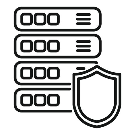 Secured Server Icon Outline Vector Platform System 15153839 Vector Art At Vecteezy