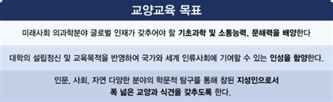 차오름 교양대학 목표 및 핵심역량