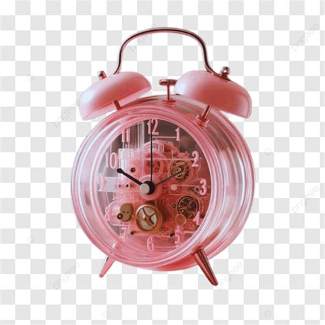 눈에 보이는 기어와 톱니바퀴가 기계적 정밀도를 깨울 준비가 되어 있는 분홍색 알람 시계 기어와 톱니바퀴가 보이는 분홍색 알람시계 기계적인 정밀함으로 당신을 깨울 준비가