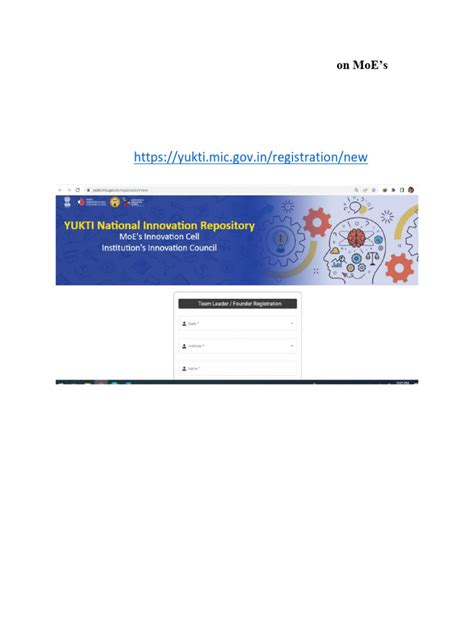 Steps For Innovation Prototype Submission On Moe Yukti Pdf