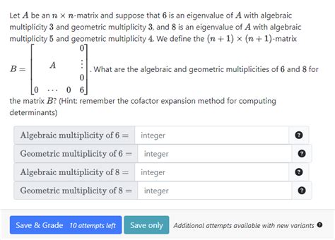 Solved Let A ﻿be An N×n Matrix And Suppose That 6 ﻿is An