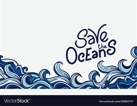 Save Ocean Royalty Free Vector Image Vectorstock