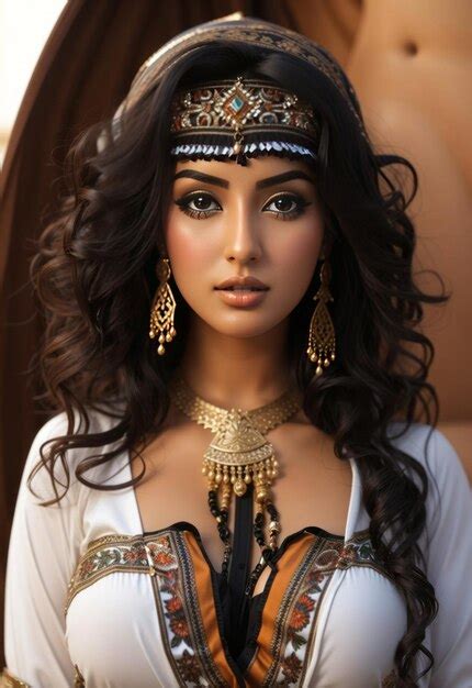 Premium Ai Image Portrait Of A Beautiful Sexy Woman Wearing The Hijab