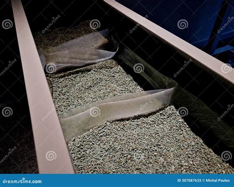 Planting In Rectangular Pots Begins With The Placement Of Growing Stock Image Image Of