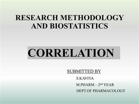 Correlation Ppt Pptx Physics Science