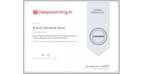 Pratik Patel On Linkedin Coursera Coursecompletion Deeplearningai
