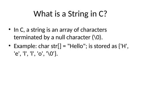 Allaboutstringsincprogrammingpptxn Ppt