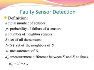 FAULT DETECTION IN WIRELESS SENSOR NETWORK PPT