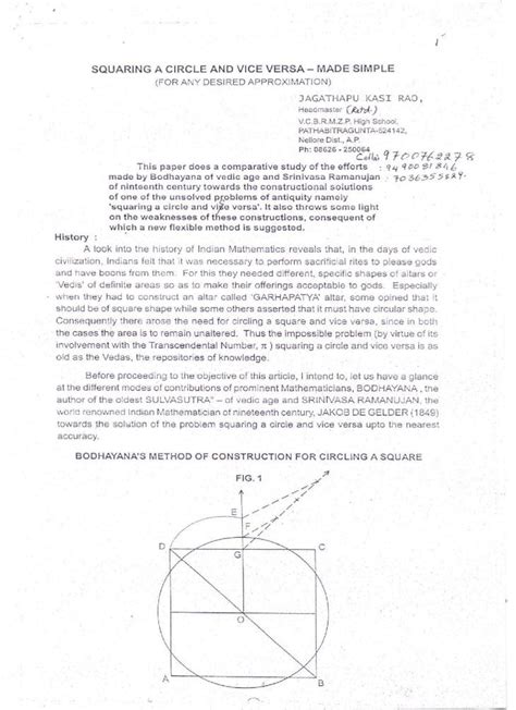 Pdf · Construction For Squaring A Circle Fig 5 Construction
