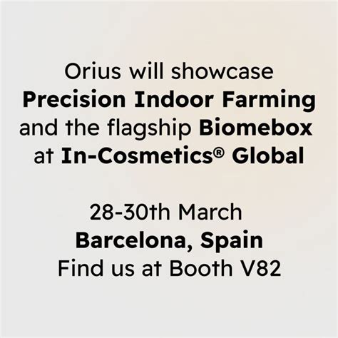 Unlockthepowerofplants Innovation Cosmetics Agtech Orius