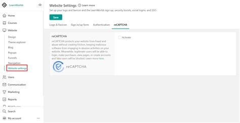 How To Use Recaptcha In Your Learnworlds School Learnworlds Help Center