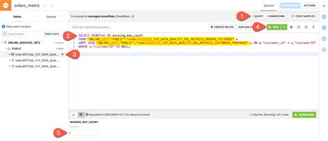 Tutorial Data Quality And Sql Metrics Dataiku Knowledge Base