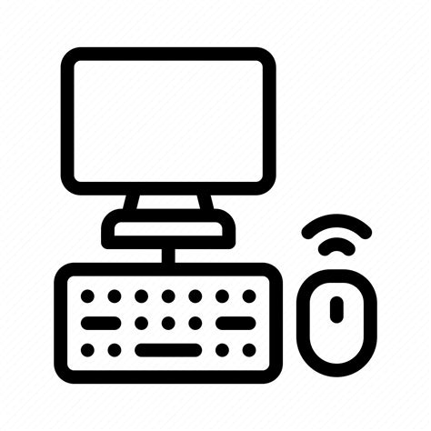 Computer Keyboard Mouse Monitor Technology Equipment Digital Icon