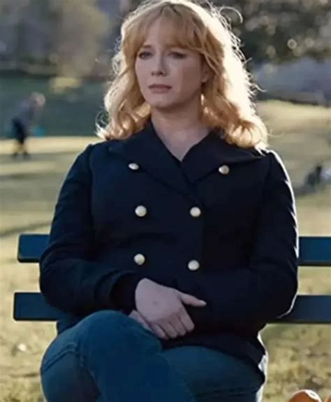 Buy Christina Hendricks Black Peacoat Online Vanquishe