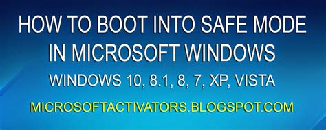 Boot Into Safe Mode In Windows