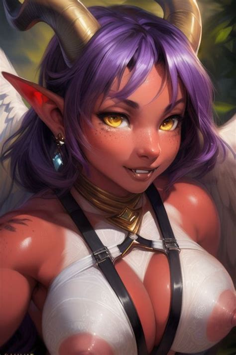 Rule 34 1futa Ai Generated Angel Wings Demon Futa Demon Girl Demon Horns Devil Earrings Elf