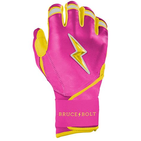 Long Cuff Pink Lemonade Batting Gloves Bruce Bolt