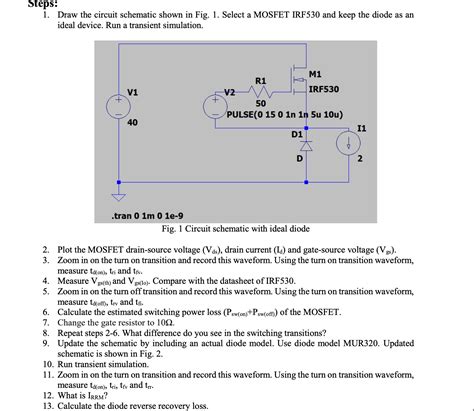 Solved 1 Draw The Circuit Schematic Shown In Fig 1 Select Chegg Com