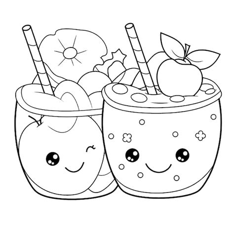 Coloring Page Orange Juice 2025