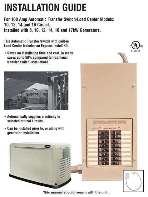 Generac Automatic Transfer Switch Wiring Diagram Pdf
