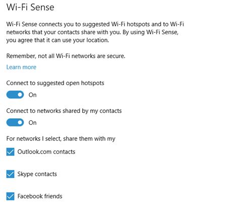 Disable Wi Fi Sense In Windows 10 Why If Its Safe