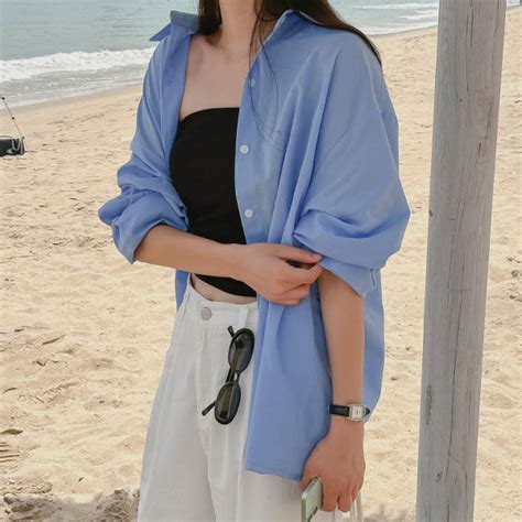 리얼코코 [누적3천장 자체제작] 네온 썸머 오버핏 셔츠 5 Color 긴팔 루즈핏 롱슬리브 하객룩