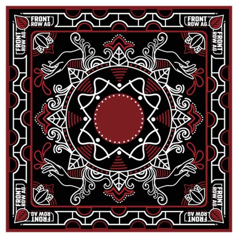 Red And Black Bandana Design