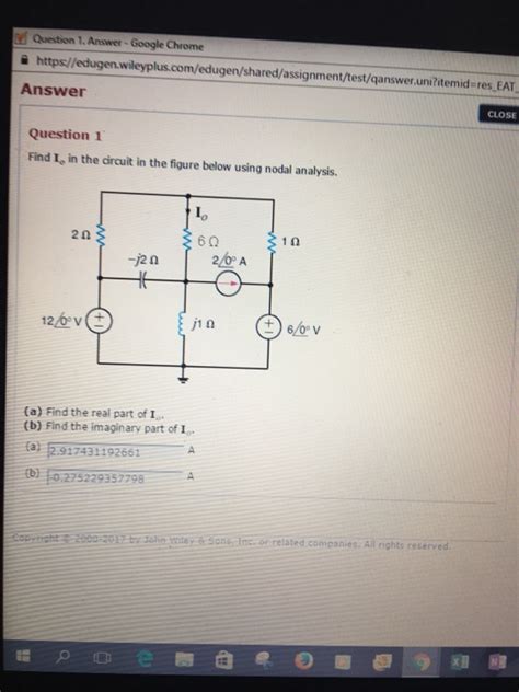 Solved Question 1 Find Io In The Circuit In The Figure Below