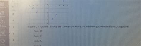 1 1 lendar 2 3 inbox 4 history 5 if point c is rotated 180 degrees