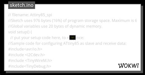 Attiny85i2c Wokwi Esp32 Stm32 Arduino Simulator