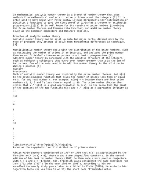 Analytic Number Theory Pdf