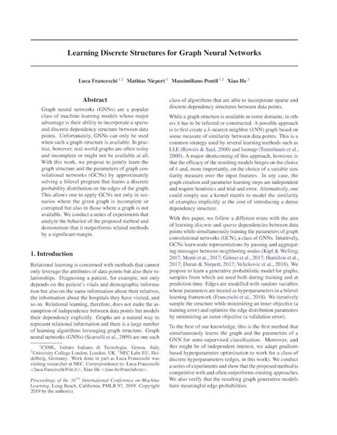 Pdf Learning Discrete Structures For Graph Neural Networksproceedings