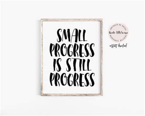 Small Progress Is Still Progress Motivational Poster