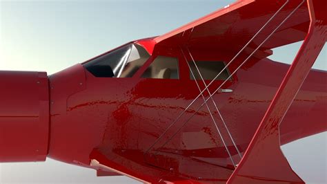 Airplane Beechcraft Model 17 Staggerwing Free Vr Ar Low Poly 3d Model Rigged Cgtrader