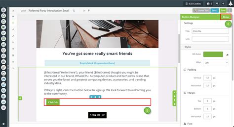 Adding Buttons To Emails