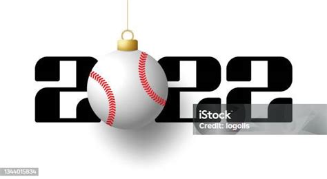 2022 년 새해 복 많은 년 럭셔리 배경에 황금 야구 공이있는 스포츠 인사말 카드 벡터 그림입니다 0명에 대한 스톡 벡터 아트 및 기타 이미지 Istock