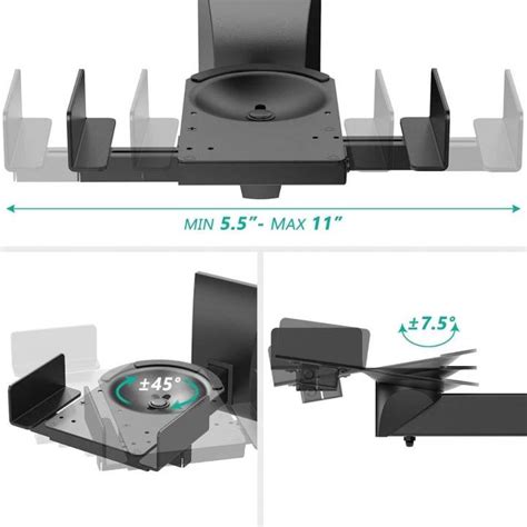 Mount It Speaker Wall Mounts Pair Of Universal Side Clamping Bookshelf Speaker Mounting