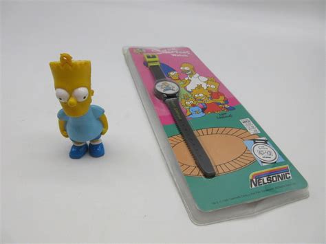1990 Bart Simpson Watch Pvc Character Action Figure Vintage Toy Etsy