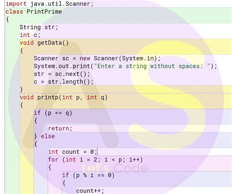 Define A Class Printprime With The Following Specification Class Name